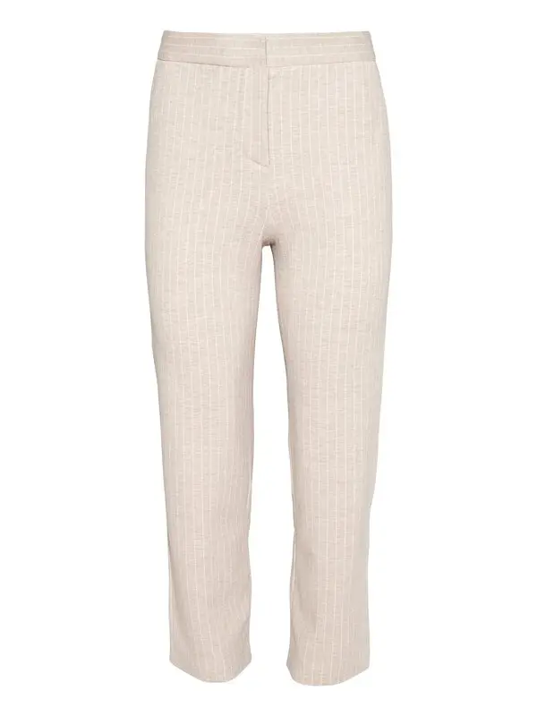 Oriane 1986 Striped Straight-leg Trousers - Nude