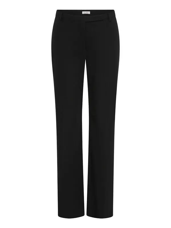 ST. AGNI 90s Low-rise Straight-leg Pants - Black