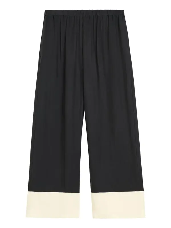 BY MALENE BIRGER Mirabello Wide-leg Pants - Black,white