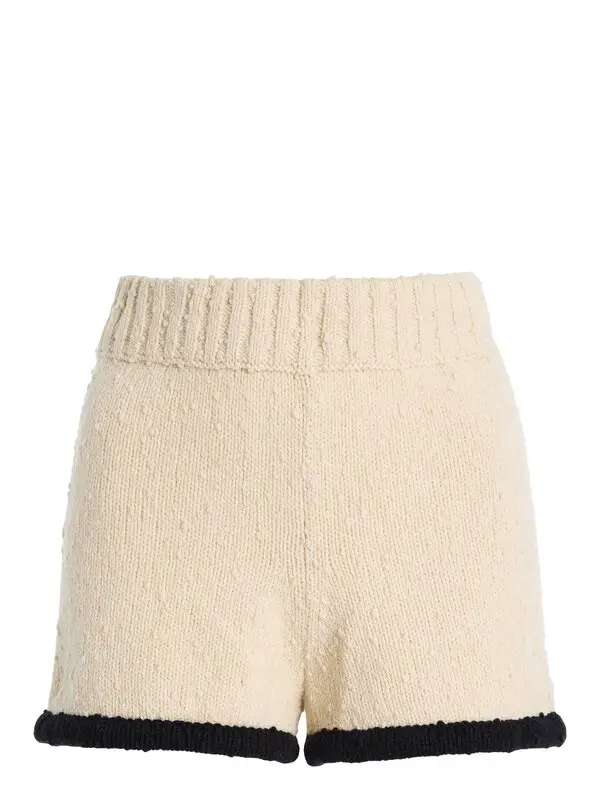 BY MALENE BIRGER Rikka Cotton-blend Mini Shorts - Black,white