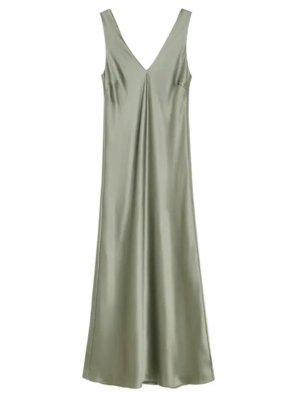 BY MALENE BIRGER Levita Satin Maxi Dress - Green