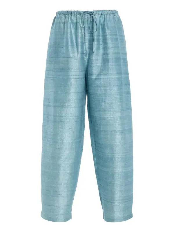 BY MALENE BIRGER Lyria Mid-rise Wide-leg Pants - Light Blue