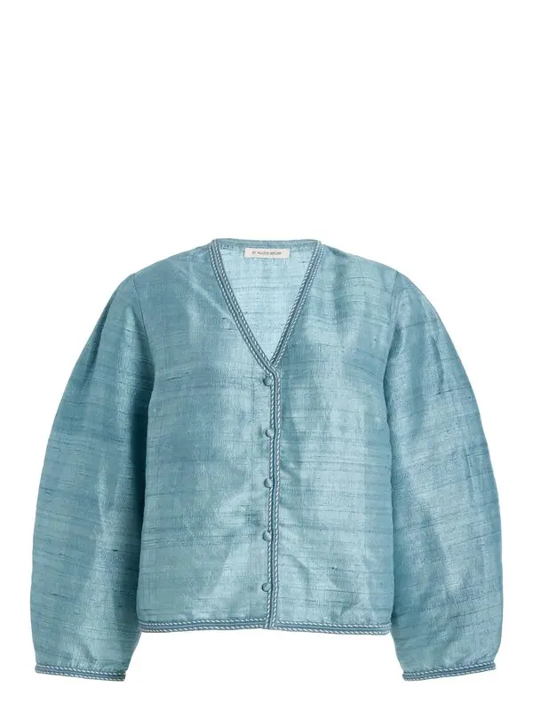 BY MALENE BIRGER Mineas Silk Top - Light Blue