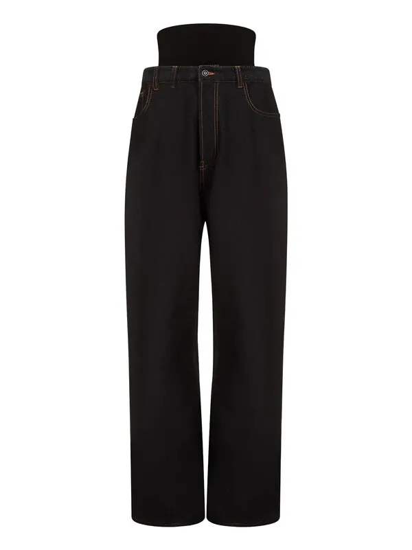 Alaïa Low-rise Straight-leg Jeans - Black