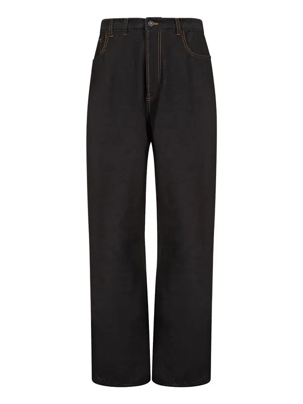 Alaïa Low-rise Straight-leg Jeans - Black