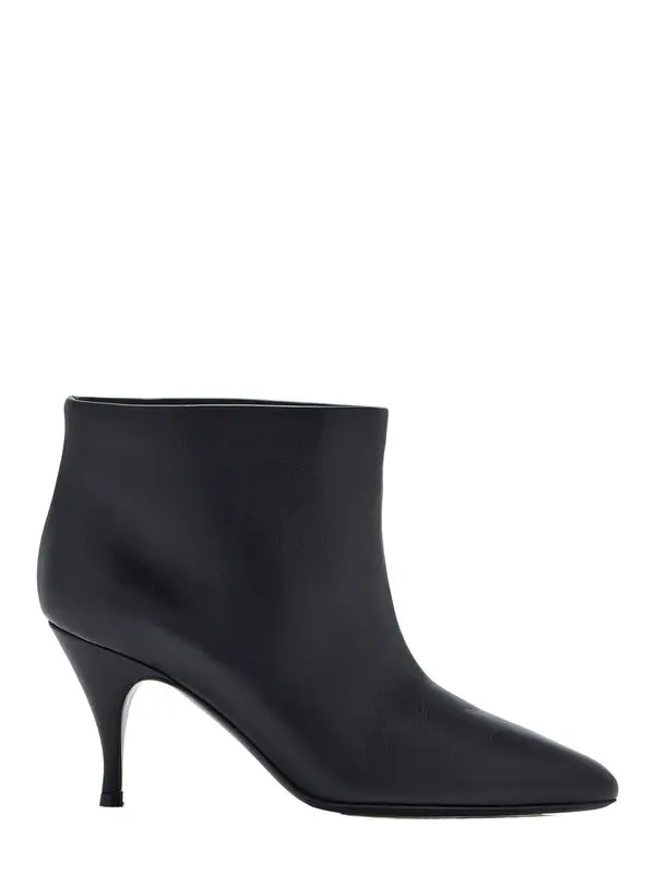 HERBERT LEVINE Silhouette Leather Ankle Boots - Black