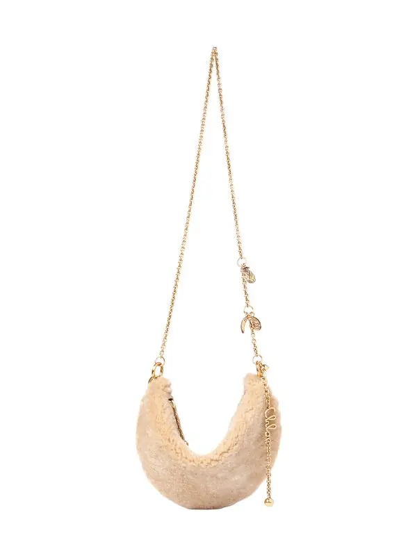 Chloé Icons Shearling Shoulder Bag - Neutral