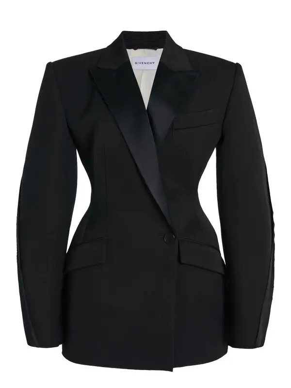 Givenchy Inside-out Cocoon Mini Blazer Dress - Black