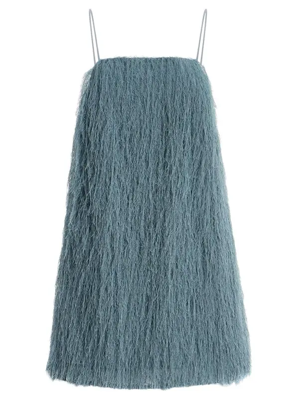 BY MALENE BIRGER Ledo Fringed Mini Dress - Light Blue