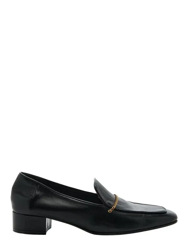HERBERT LEVINE Fair And Square Leather Loafers - Black