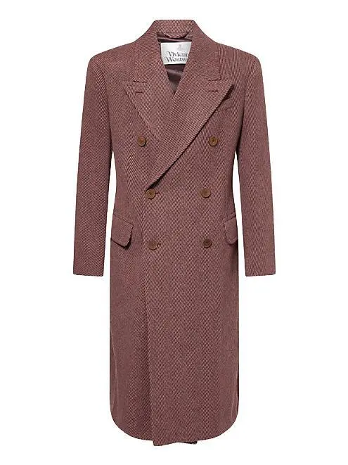 VIVIENNE WESTWOOD Winston Double-breasted Wool Coat - Plum