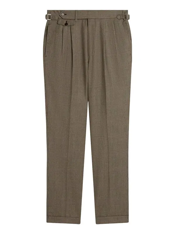 Dunhill Wool Glen Check Trousers - Brown