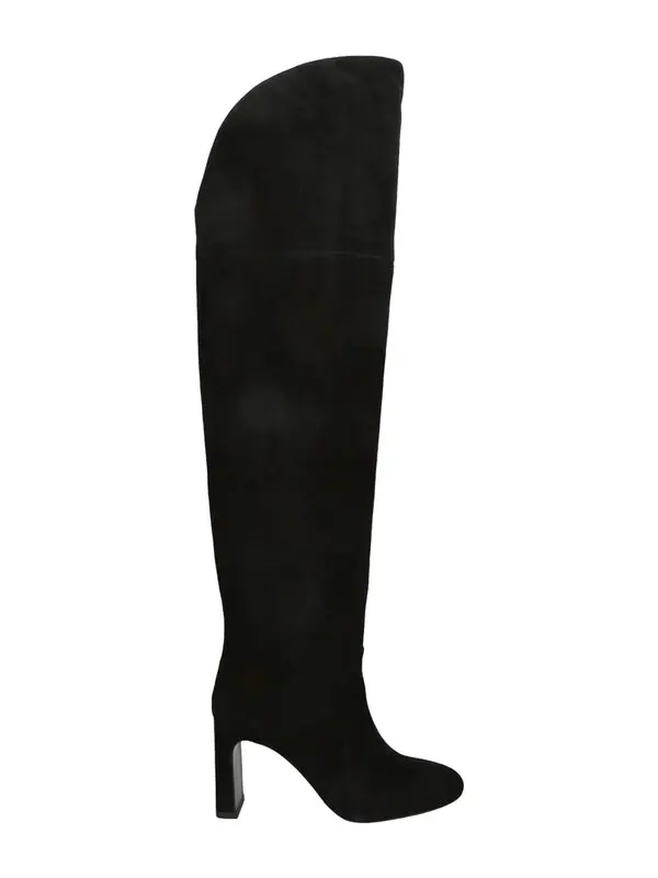 STUART WEITZMAN Suede Babette Tubo Over-the-knee Boots 85 - Black