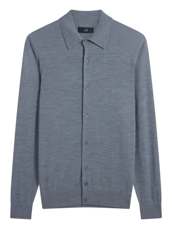 Dunhill Superfine Virgin Merino Wool Shirt - Blue