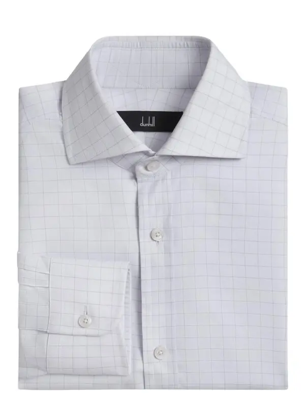 Dunhill Cotton Tattersall Check Shirt - Purple