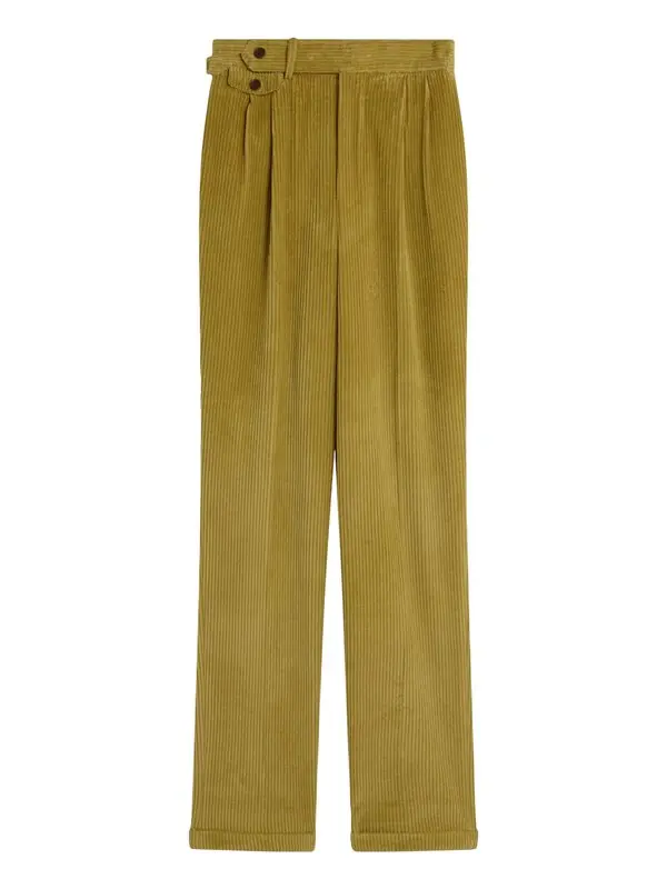 Dunhill Cotton-cashmere Corduroy Trousers - Yellow