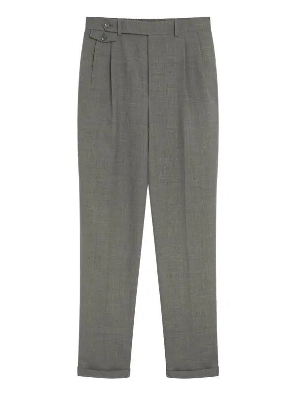 Dunhill Wool-cashmere Tailored Travel Trousers - Grey