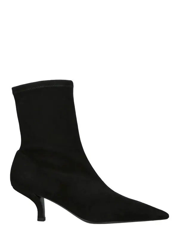 TOTEME Suede Heeled Boots 55 - Black
