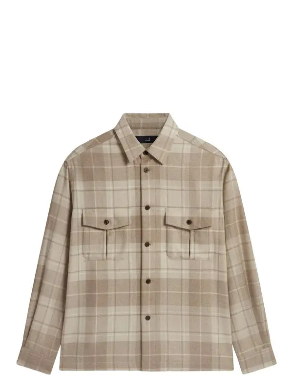 Dunhill Cashmere Tartan Overshirt - Neutral