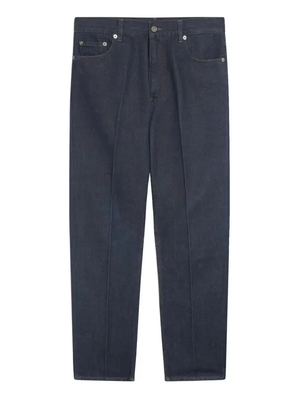 Dunhill Cotton-silk Blend Straight Leg Jeans - Blue