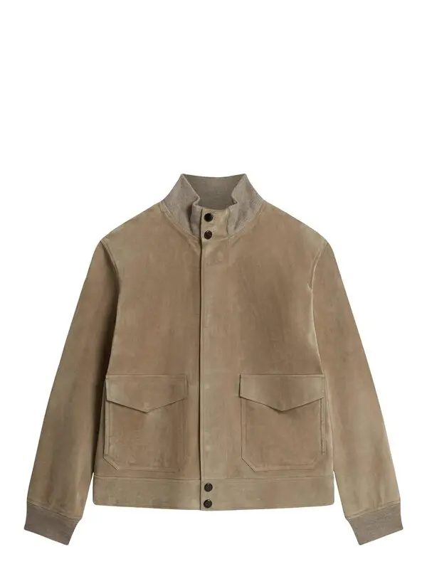 Dunhill Suede Harrington Jacket - Grey