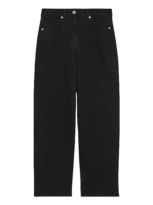 REISS Selin Mid-rise Straight-leg Jeans - Black