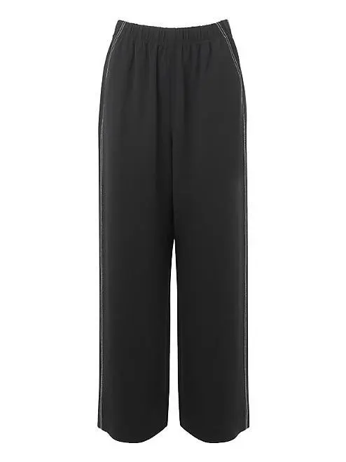 Whistles Elasticated-waist Crepe Trousers - Black