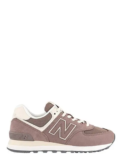 NEW BALANCE 574 Suede Trainers - Rust Sea Salt Brown