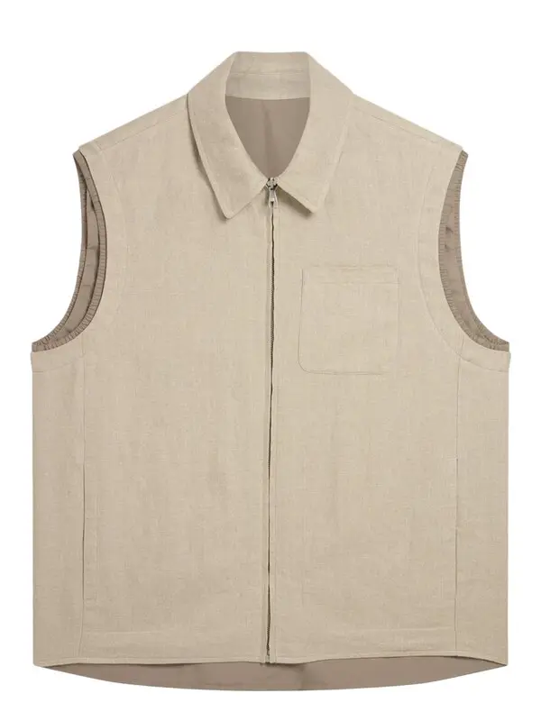 Dunhill Linen Reversible Gilet - Beige