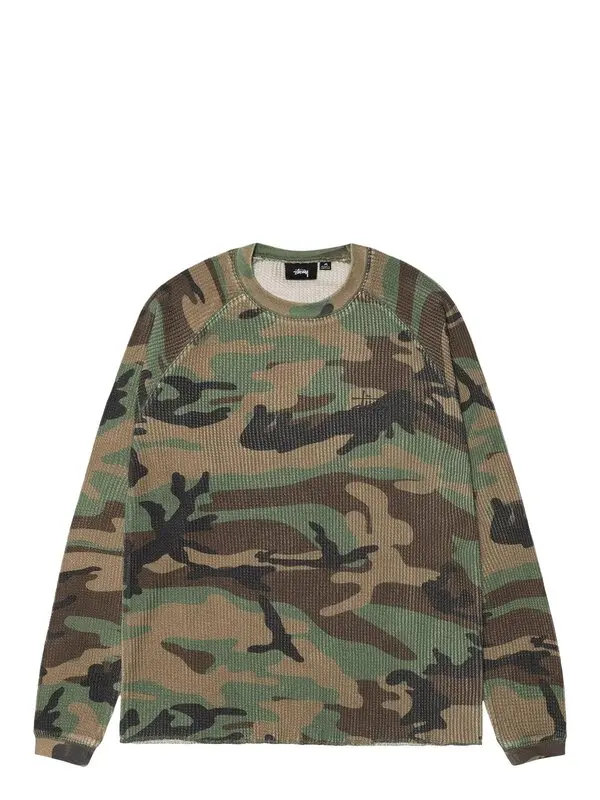 StÜssy Basic Thermal In Woodland Camo - Brown