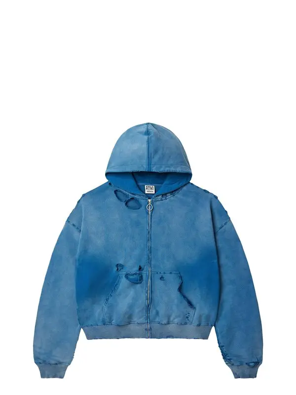 VALE FOREVER Zip Up Hoodie - Blue