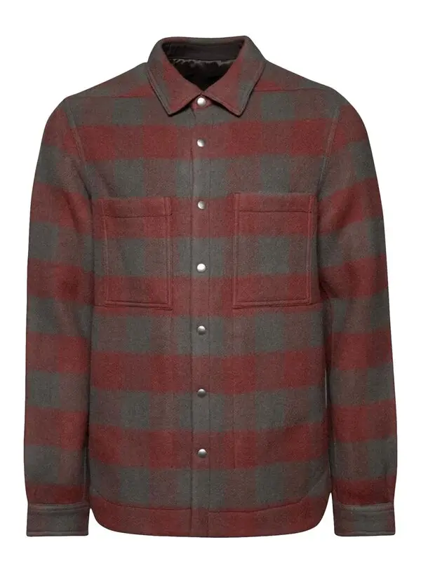 Rick Owens Wool Jumbo Plaid Outershirt - Multicolor