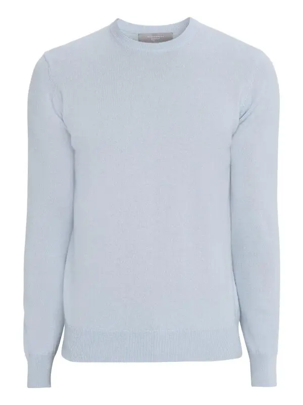 Neiman Marcus Cashmere Crewneck Sweater - Glacier