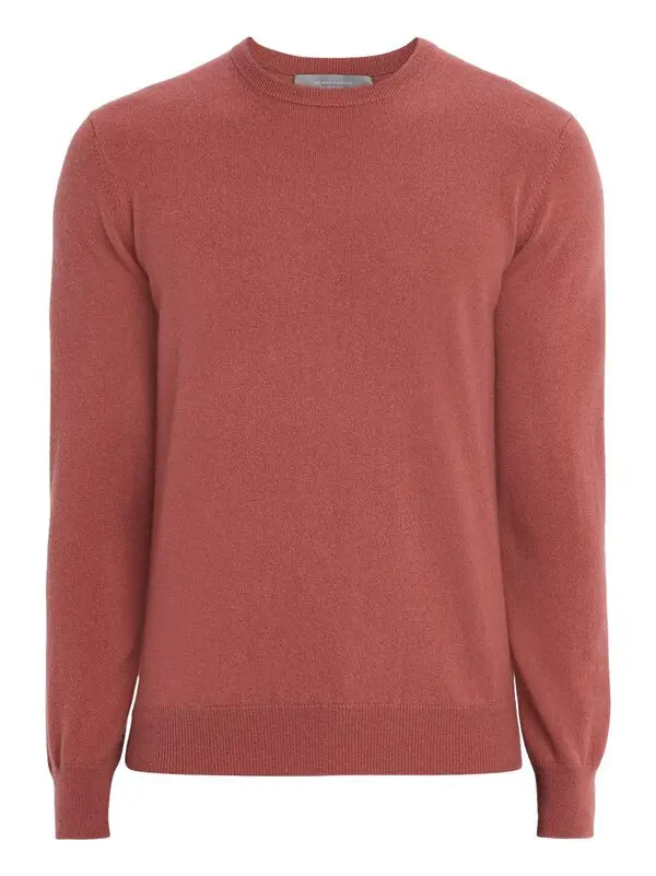 Neiman Marcus Cashmere Crewneck Sweater - Rosewood