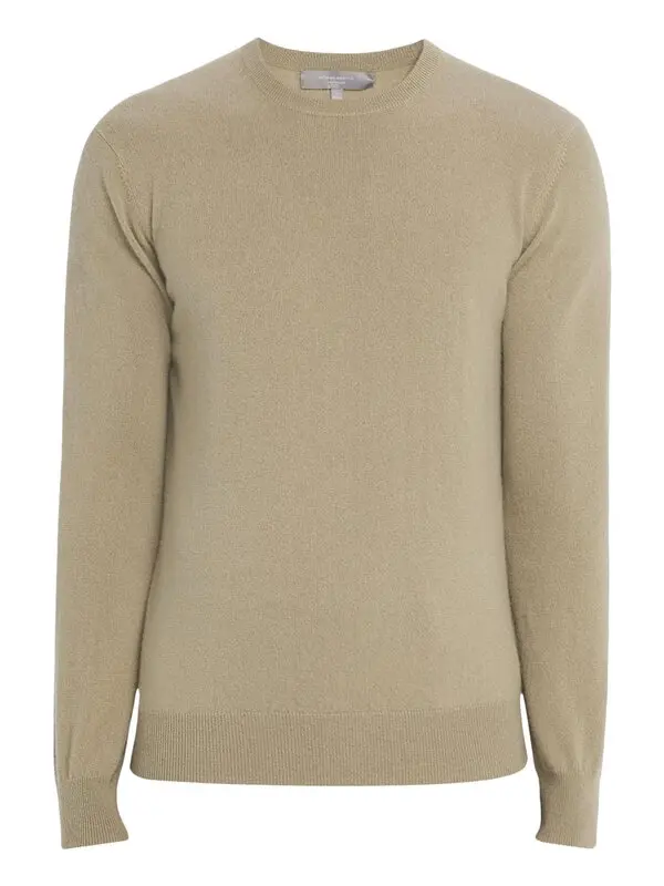 Neiman Marcus Cashmere Crewneck Sweater - Sage