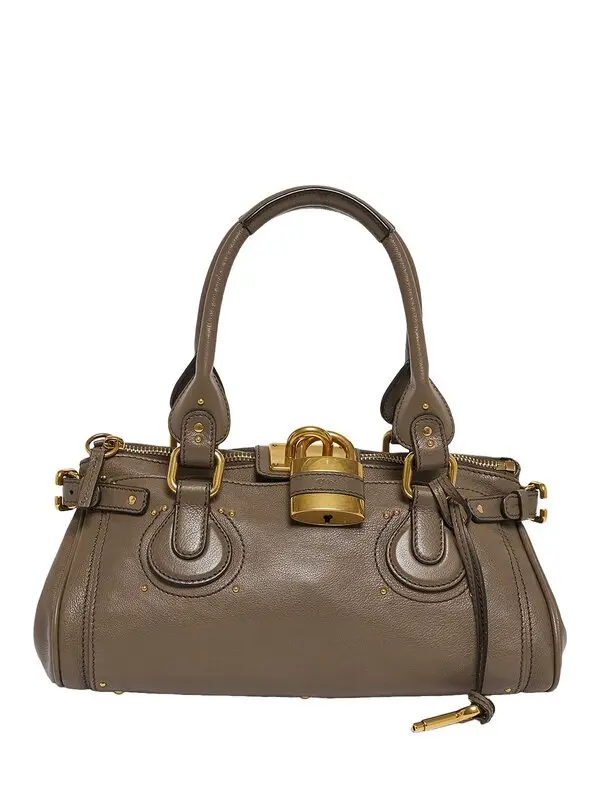 Chloé Paddington Padlock Shoulder Bag - 036 Flanne