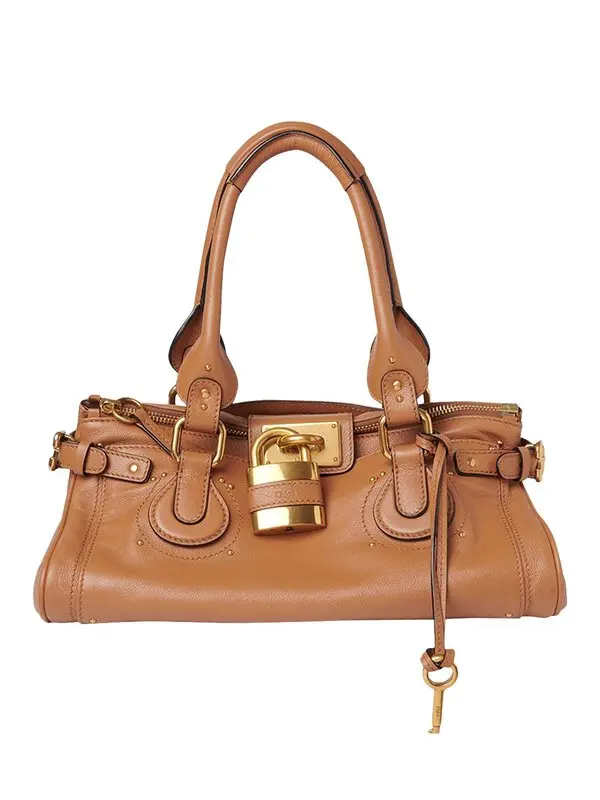 Chloé Paddington Padlock Shoulder Bag - Mustang Brown