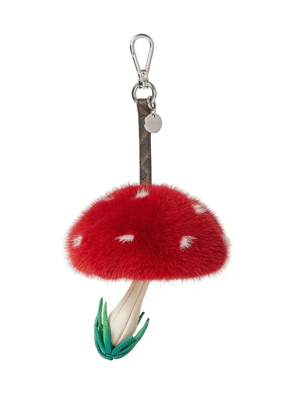Fendi Mushroom Bag Charm - Red