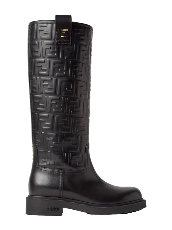 Fendi Filo Knee High Boots - Black