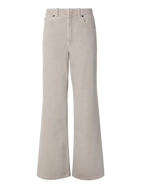 Fendi Flared Denim Trousers - Brown