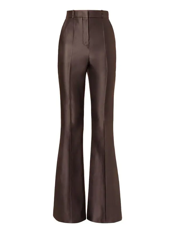 Fendi High-waisted Charleston Trousers - Brown