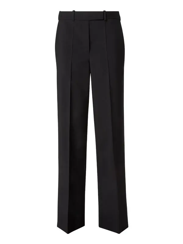 Fendi Wide-leg Wool And Mohair Trousers - Black