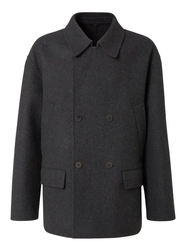 Fendi Double-breasted Pea Coat - Black