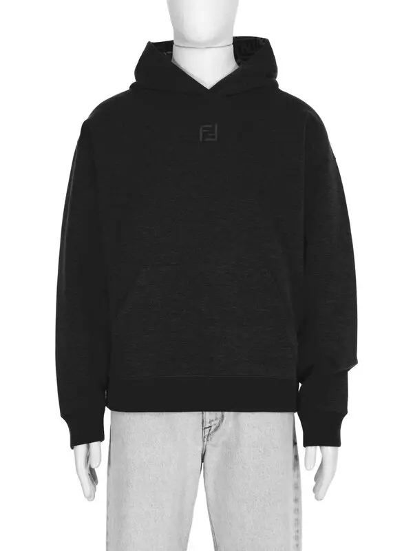 Fendi Long-sleeved Hooded Sweatshirt - Black