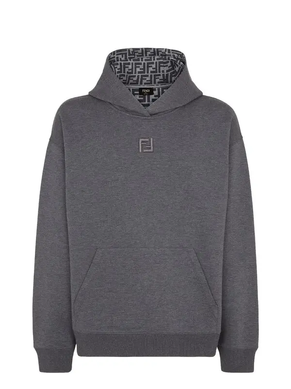 Fendi Long-sleeved Cotton Sweatshirt - Grey