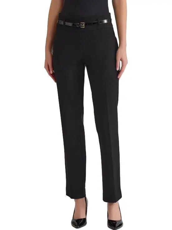 KASPER Belted Bootcut Trousers - Black