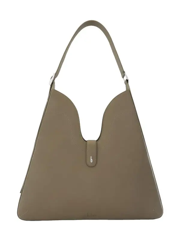 BEHNO Melina Nappa Leather Shoulder Bag - Wood