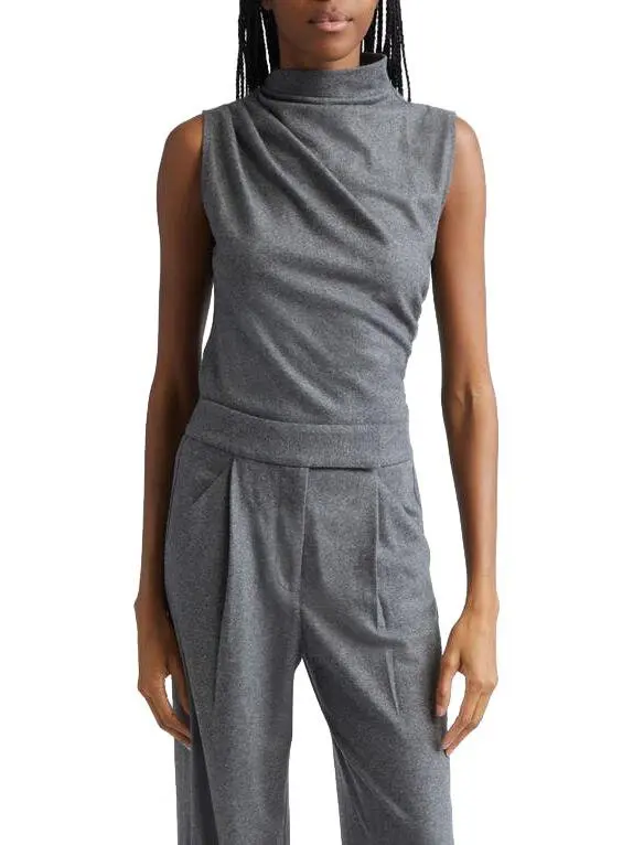 Veronica Beard Mylie Sleeveless Wool Blend Sweater - Medium Heather Grey