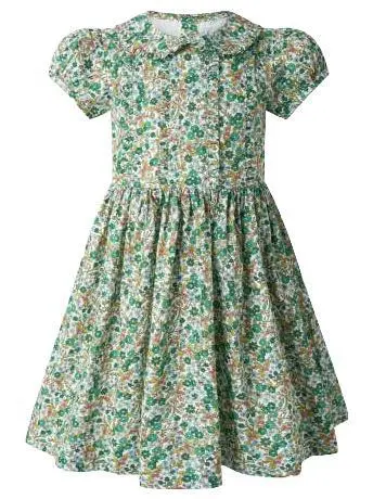 RACHEL RILEY Botanical Frill Front Dress - Green