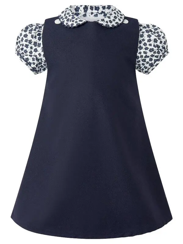 RACHEL RILEY Floral Blouse Pinafore Set - Navy